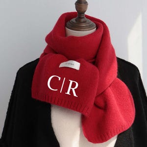 Personalised Luxury Scarf, Winter Scarf Women Scarf, Custom Christmas ...