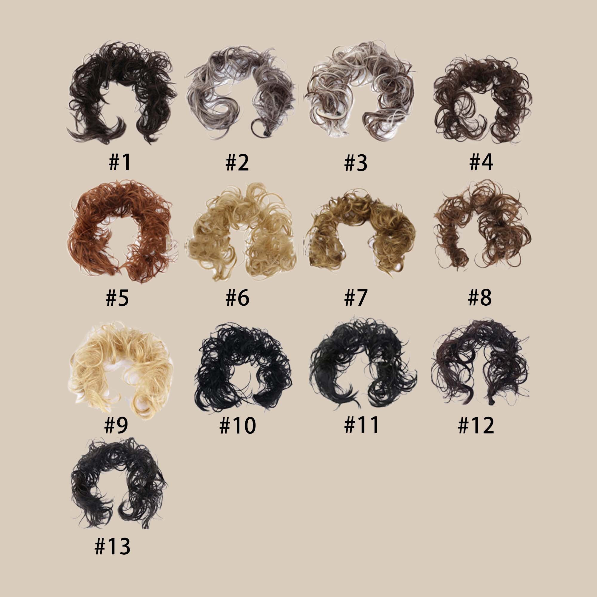 Fluffy Curly Hair Buns, Messy Hair Bun Extension, Bridals Hair Buns ...