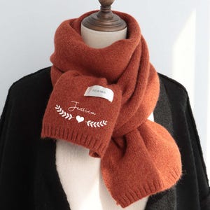 Personalised Luxury Scarf, Winter Scarf Women Scarf, Custom Christmas ...