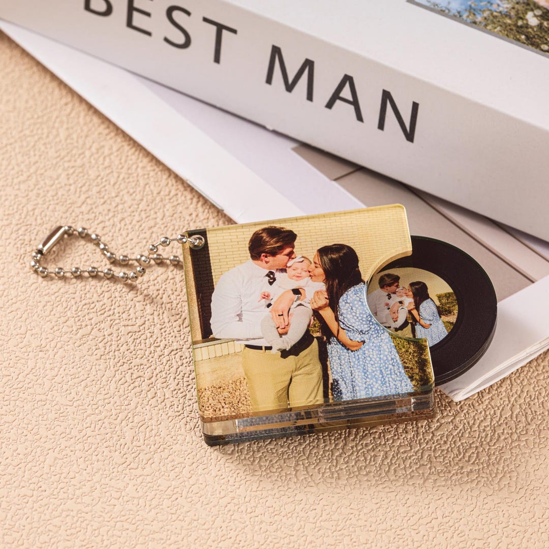 Custom NFC Mini Album CD Keychain - Personalized Retro Music Gift ...