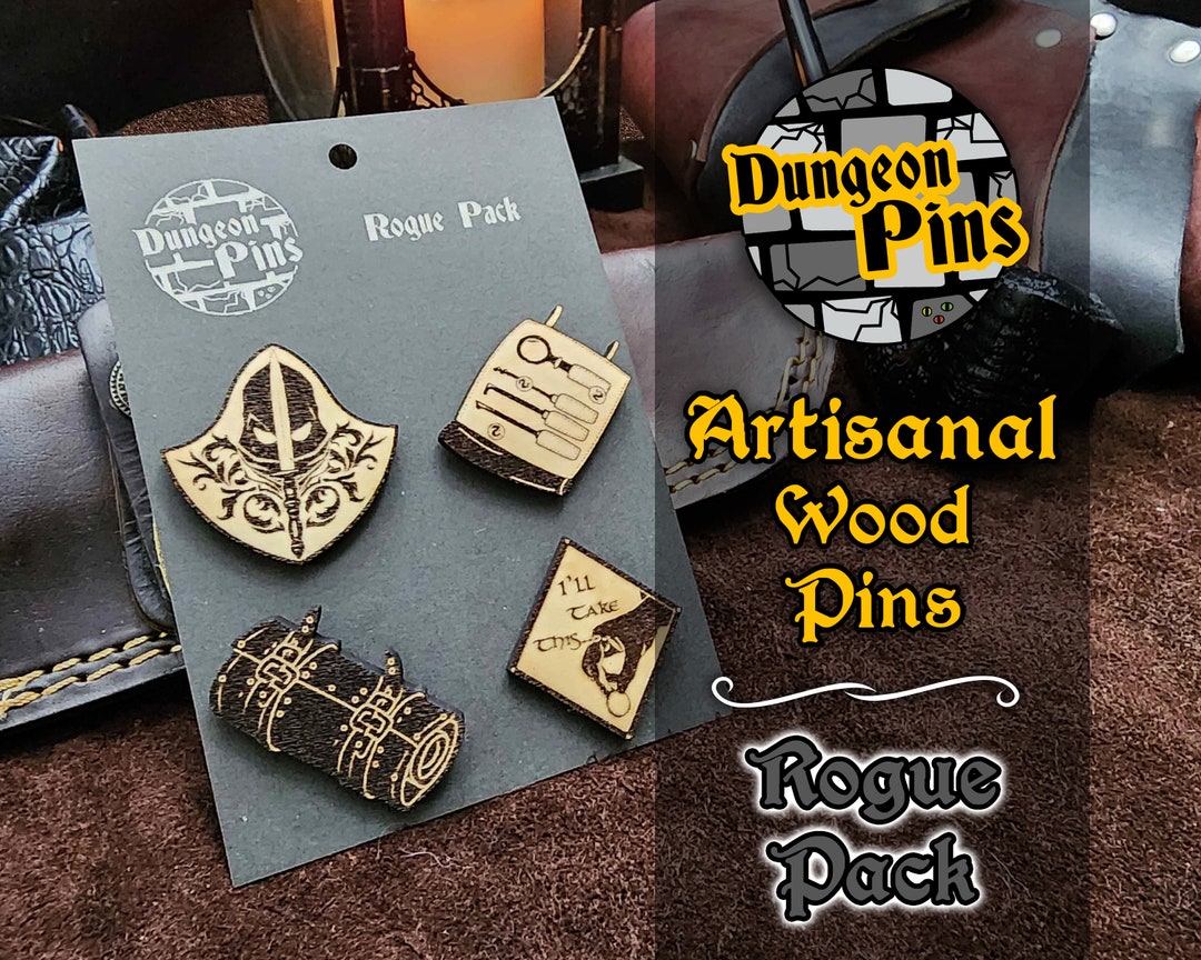 Dungeon Pins - Rogue Pack (real Maple Wood Pins) - Etsy