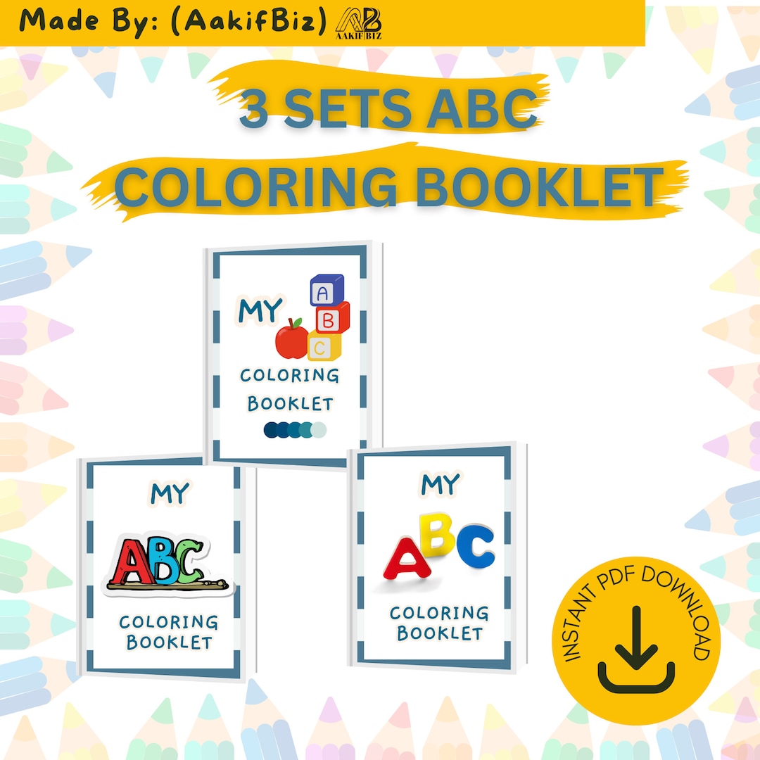My ABC Coloring Booklet for Kids - Etsy