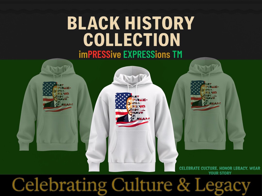 MLK Dream Tee - Let Freedom Ring Quote, Black History Hoodie - Etsy