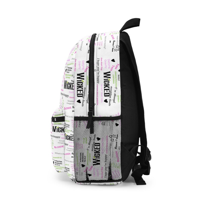 Wicked the Musical Inspired Sayings Pink Backpack Broadwaybackpack ...