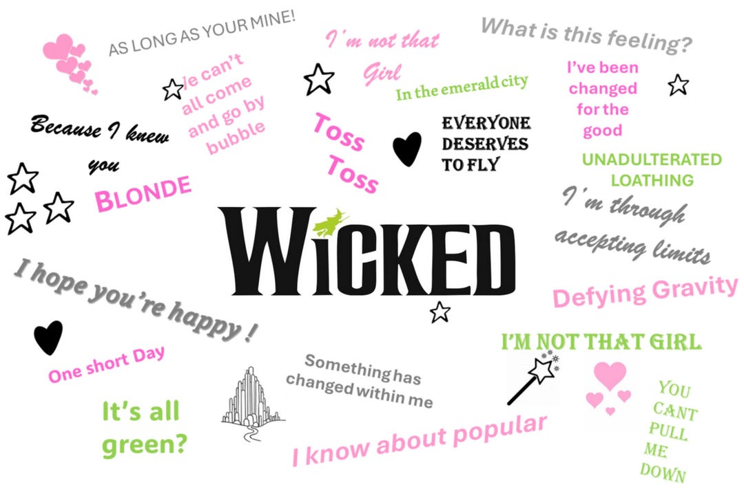 Wicked Sayings in Pink, Wicked Digital Download, Wicked Download ...