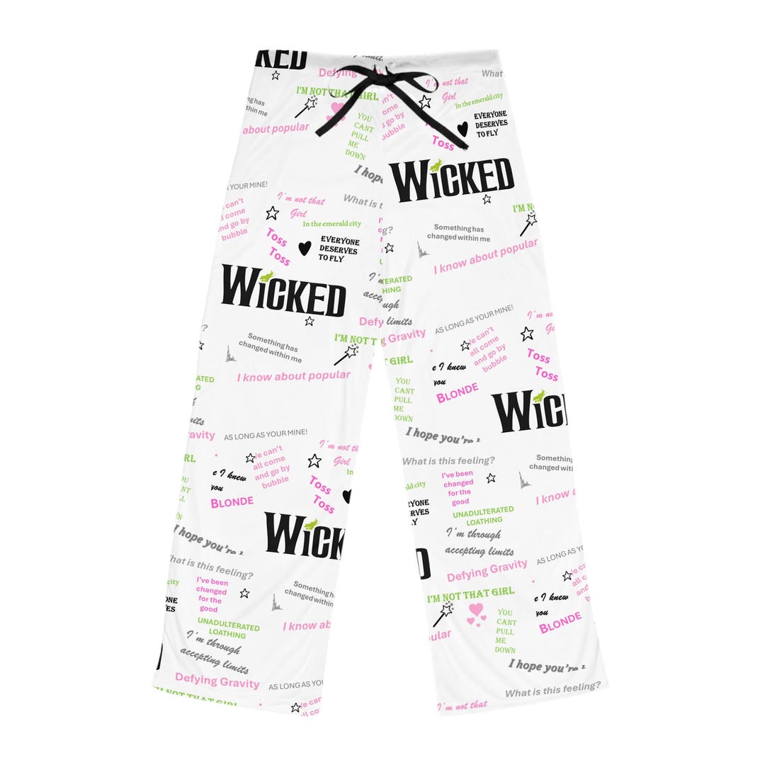 White Wicked Women's Pajama Pants, Wicked Lounge Wear, Wicked the Movie ...