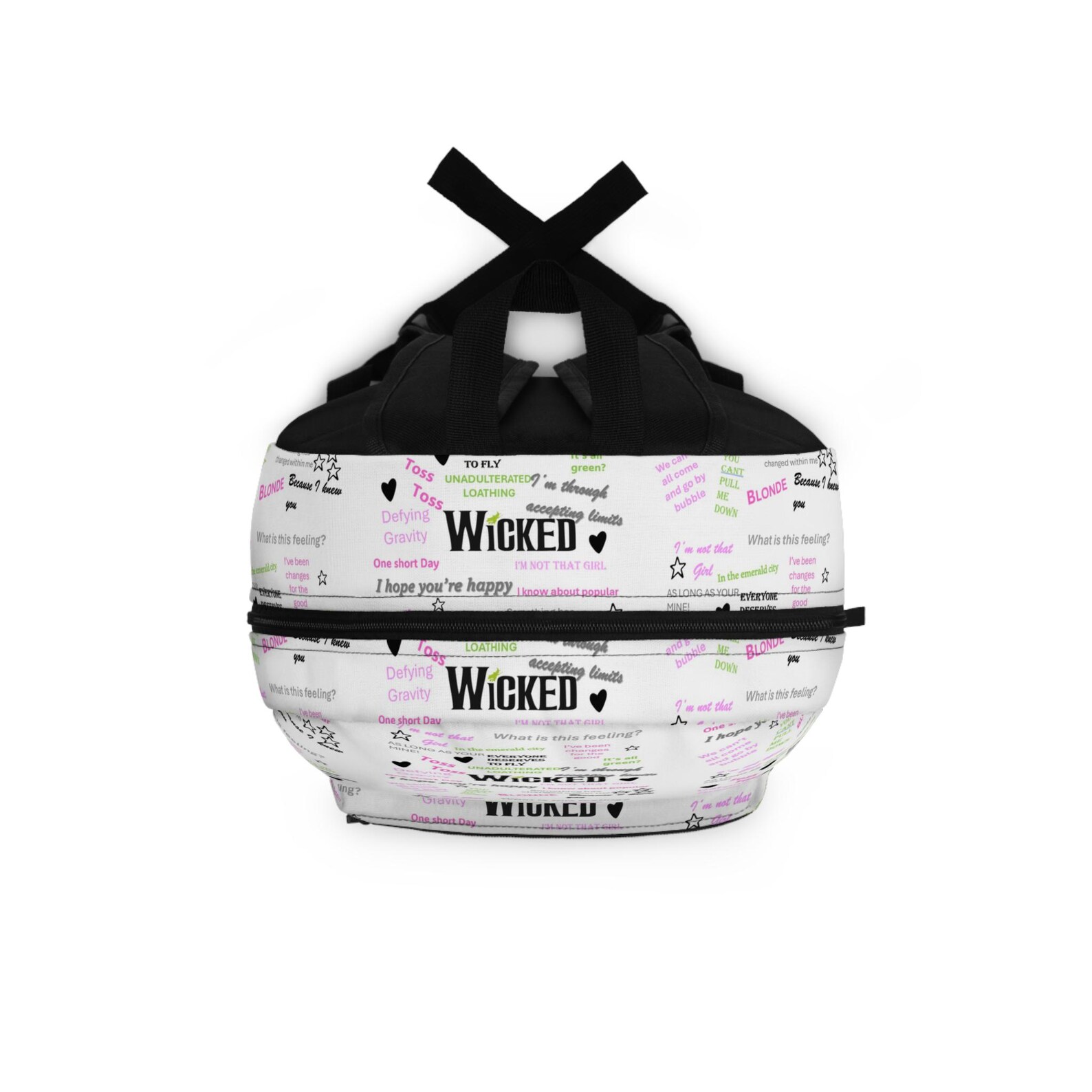 Wicked the Musical Inspired Sayings Pink Backpack Broadwaybackpack ...