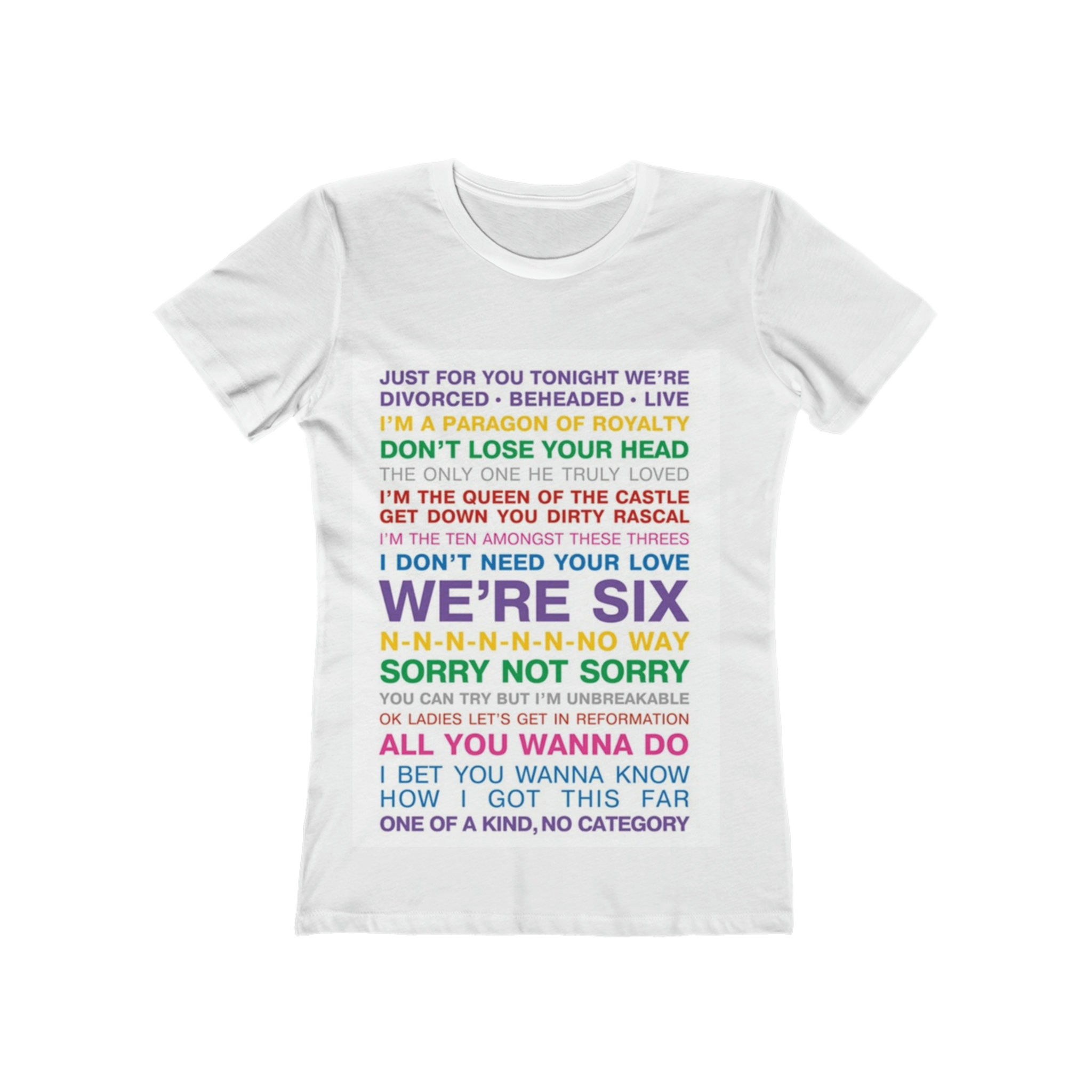 Six the Musical the Boyfriend Tee for Women Six the Musical Wording ...