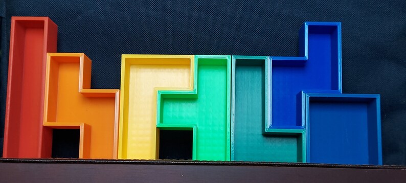 Tetris Block Set Themed Shelves 3D Printed - Etsy