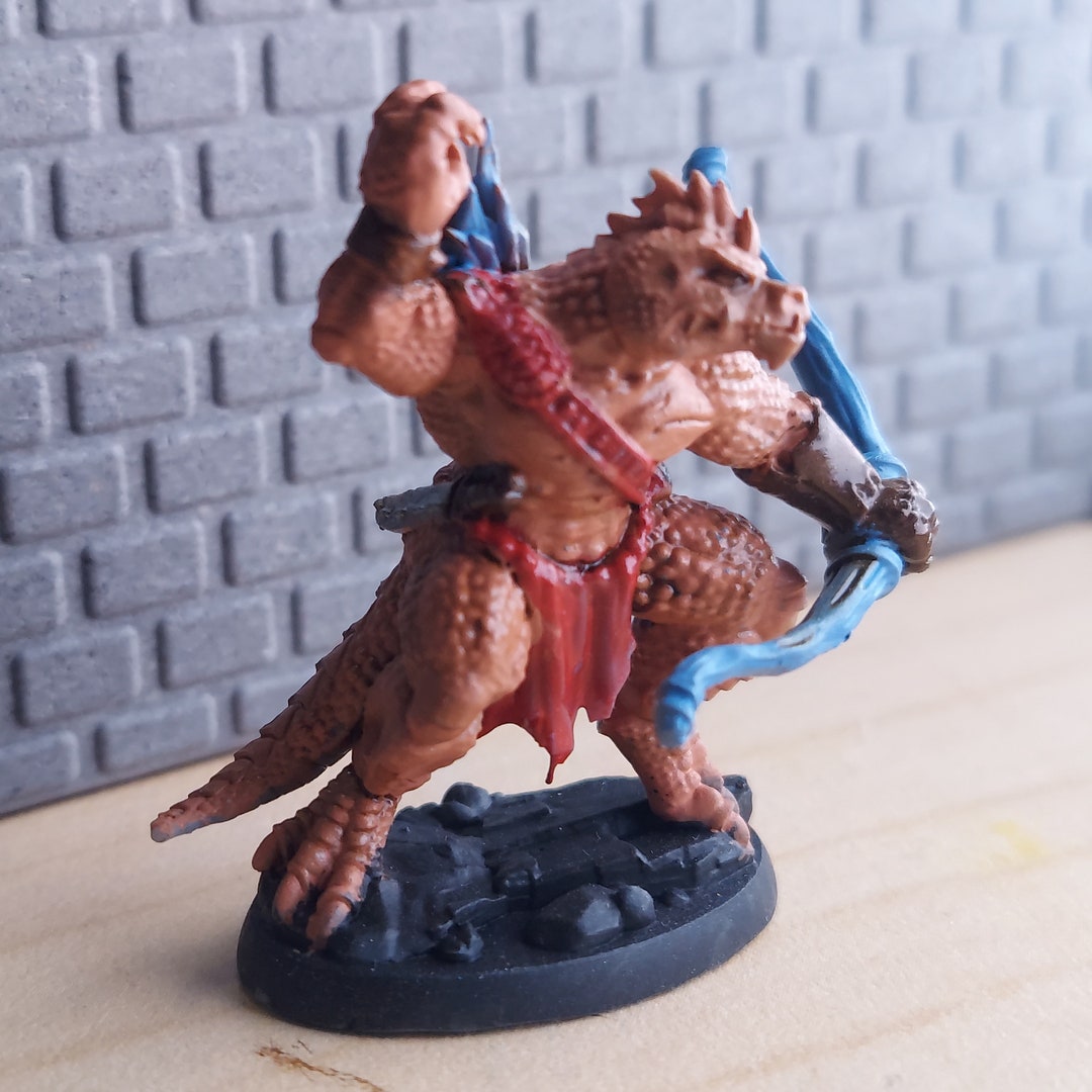 Waspnettle, Lizardman Archer 28mm Scale Painted Miniature - Etsy