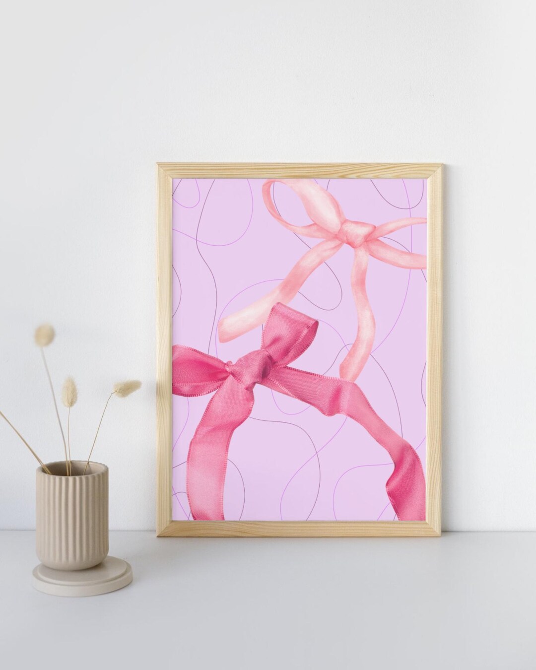 Ribbon Bow Canvas Poster Girly Thing Bedroom Ideas Curling Branded ...