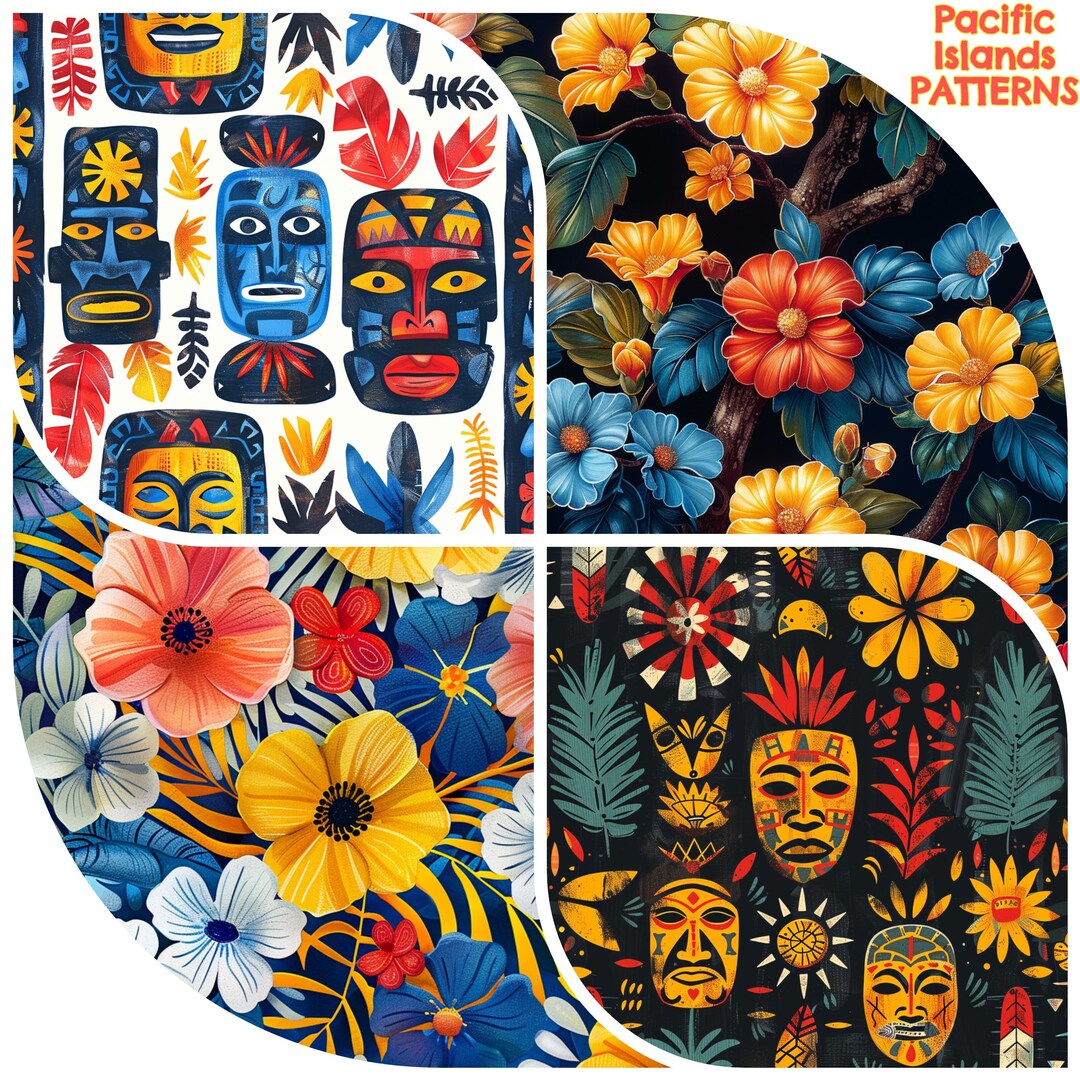 Pacific Islands Pattern 20 OPTIONS Taniko Koru Trendy Tapa Pacific ...