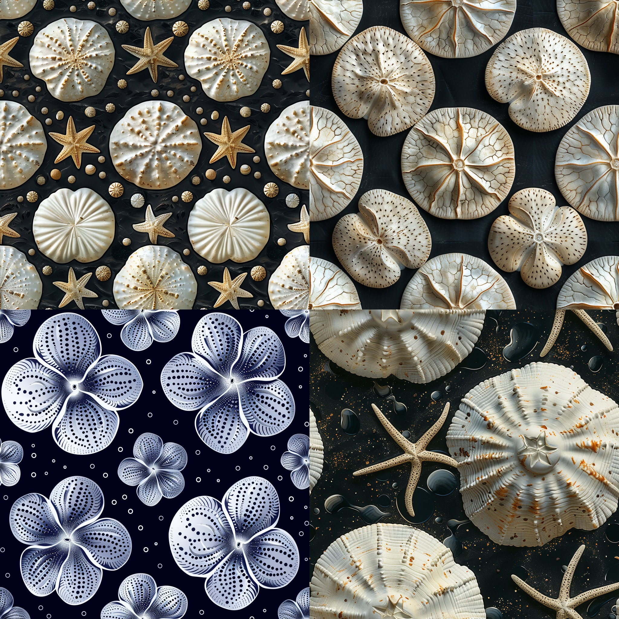 Sand Dollar Pattern 75 OPTIONS Digital Seamless Coastal Decor Sand ...