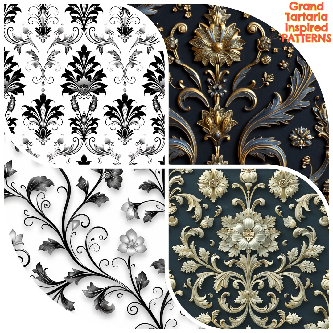 Grand Tartaria Inspired Pattern 20 OPTIONS Seamless Tartarie Art ...