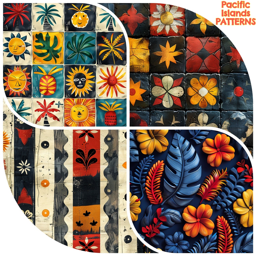 Pacific Islands Pattern 20 OPTIONS Taniko Koru Trendy Tapa Pacific ...