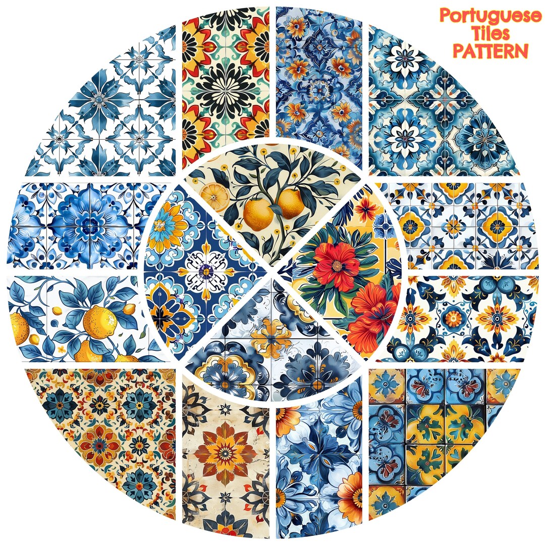 Portuguese Tiles Pattern 112 OPTIONS Portugal Art Azulejos ...