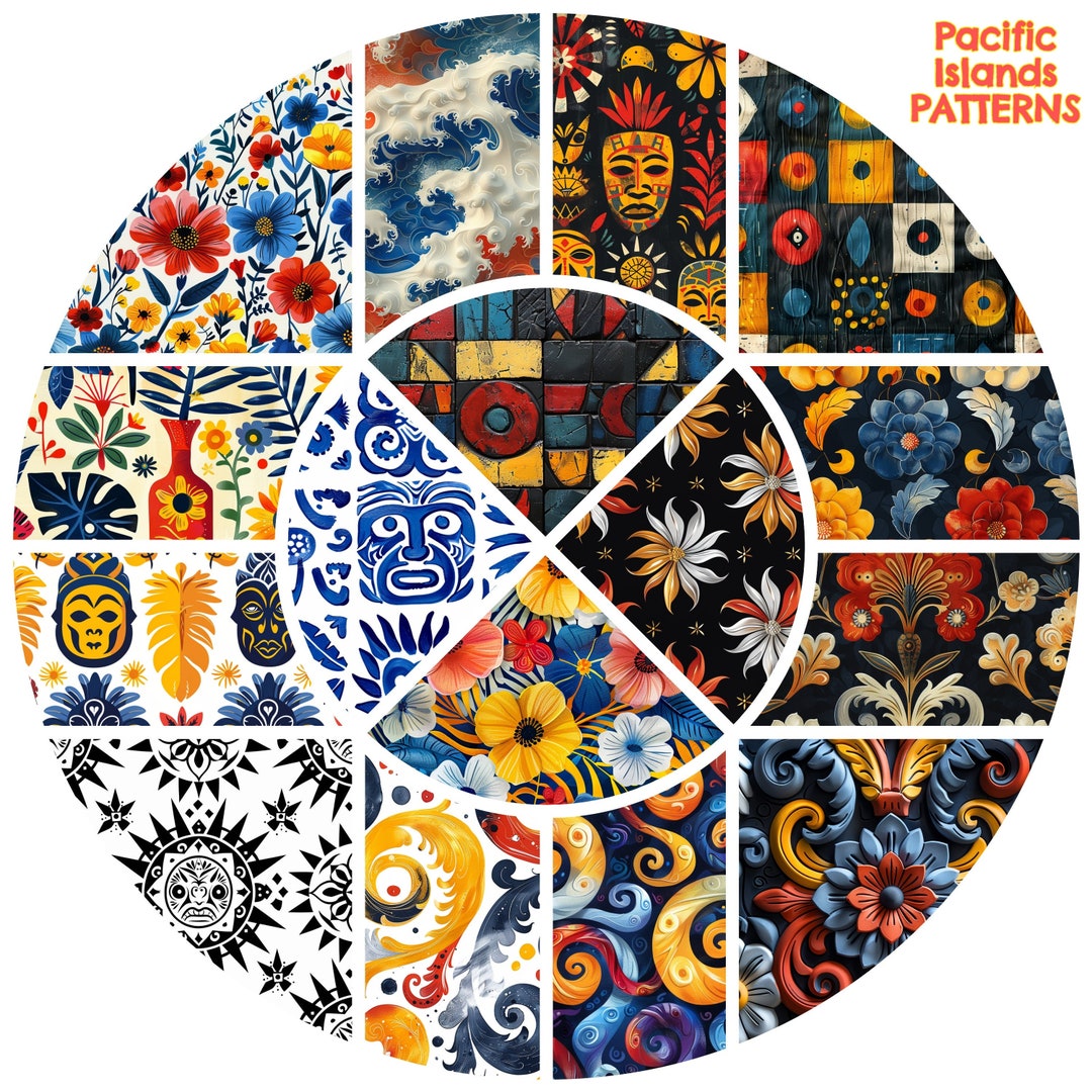 Pacific Islands Pattern 119 OPTIONS Taniko Koru Trendy Tapa Pacific ...