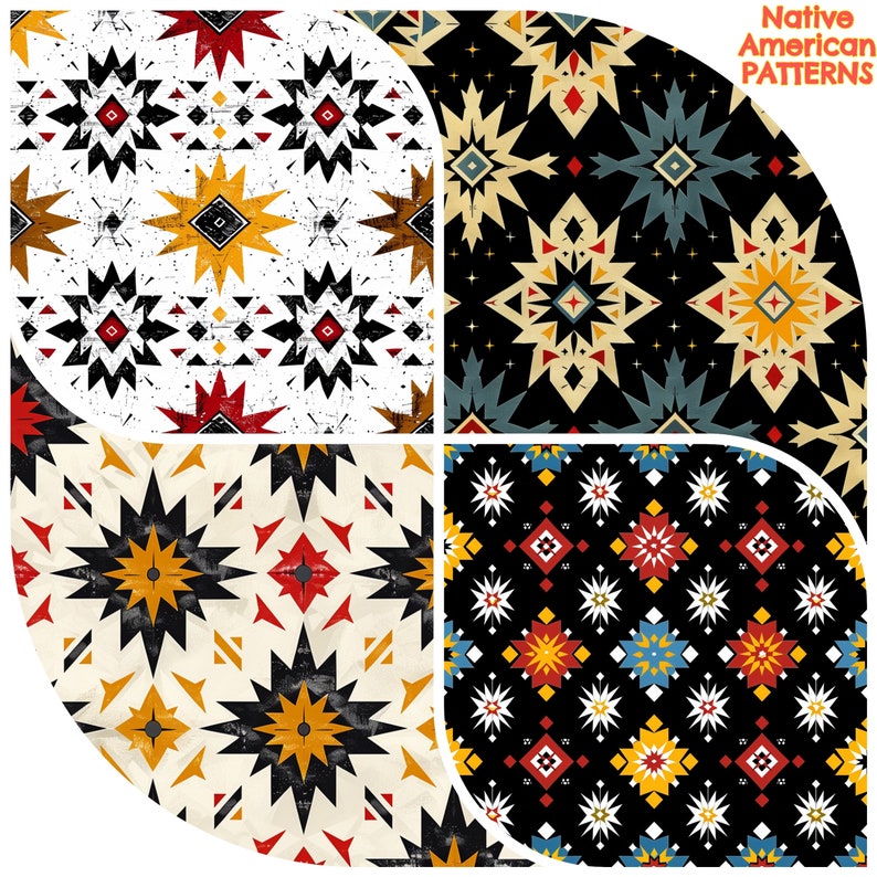 Native American Pattern 20 OPTIONS Seamless Indigenous Art Tribal Art ...