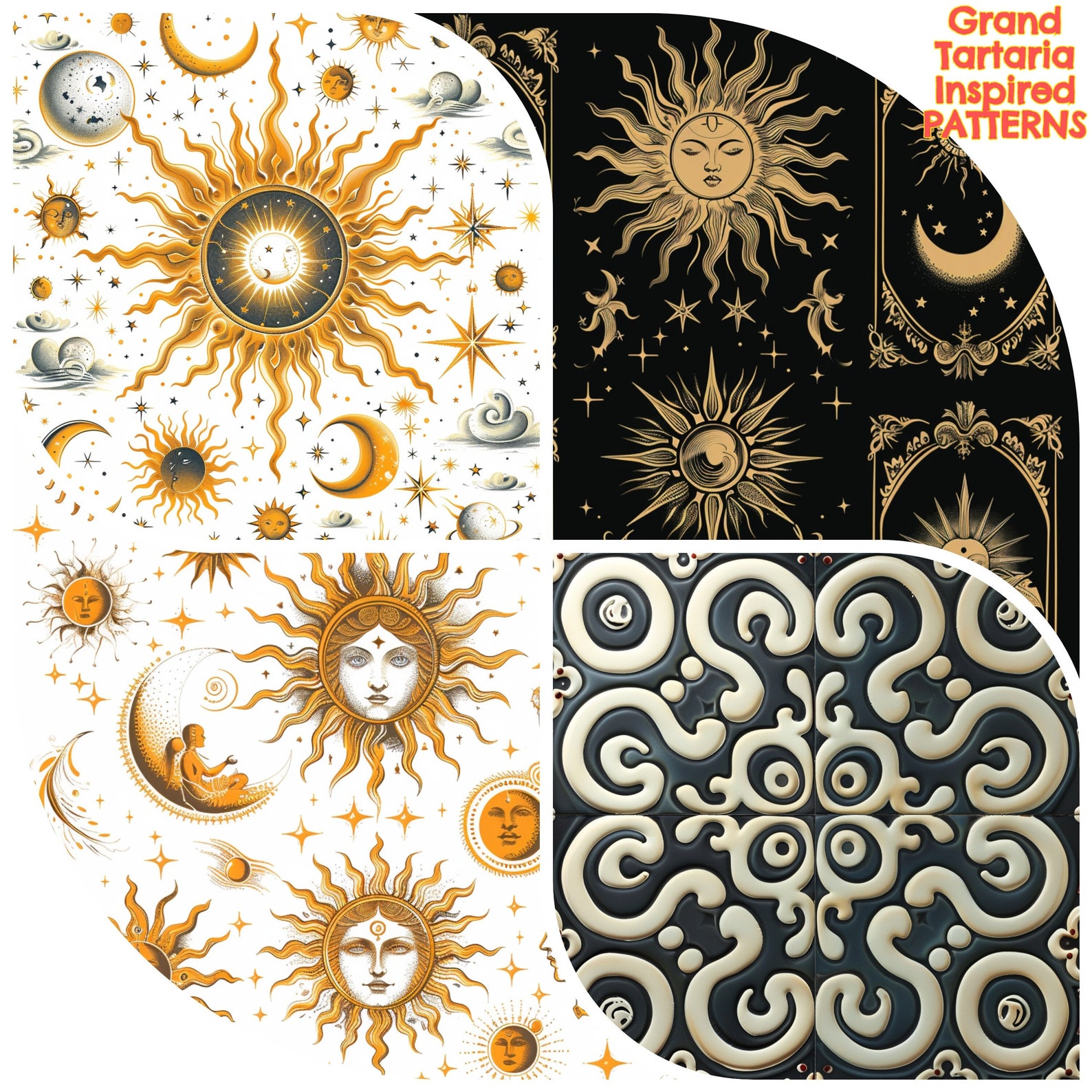 Grand Tartaria Inspired Pattern 20 OPTIONS Seamless Tartarie Art ...