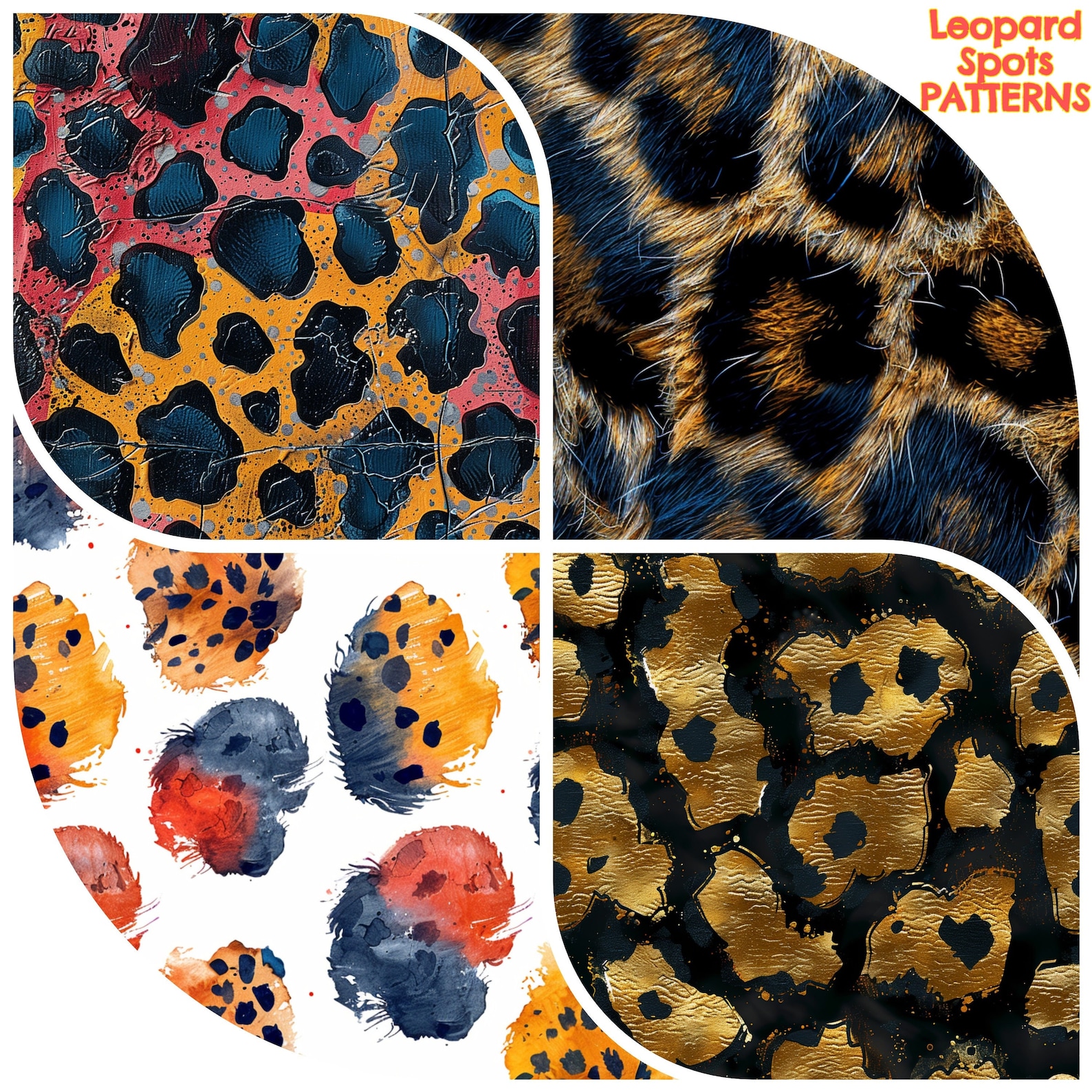 Leopard Spots Pattern 20 OPTIONS Seamless Cat Art Graceful Design ...