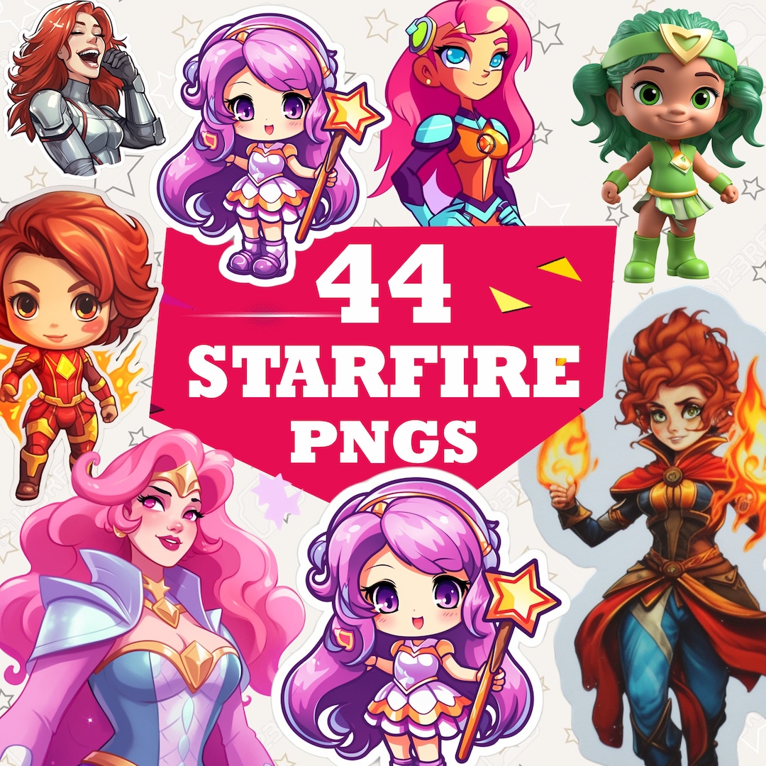 Starfire PNG Starfire PNG Bundle Starfire Sticker Digital PNG Files ...