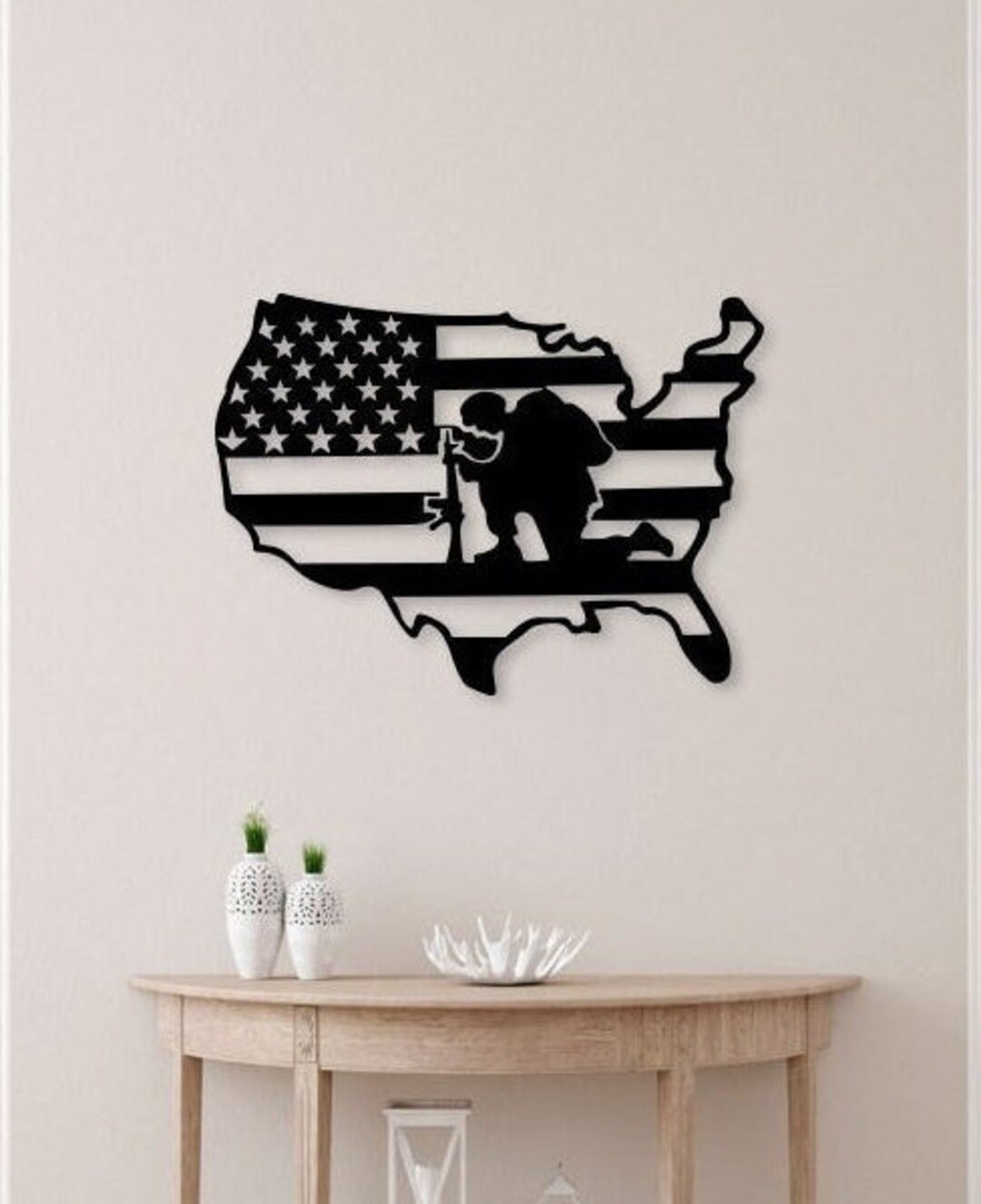 Personalized Patriotic Metal Sign Fallen Soldier Display Fallen Soldier ...