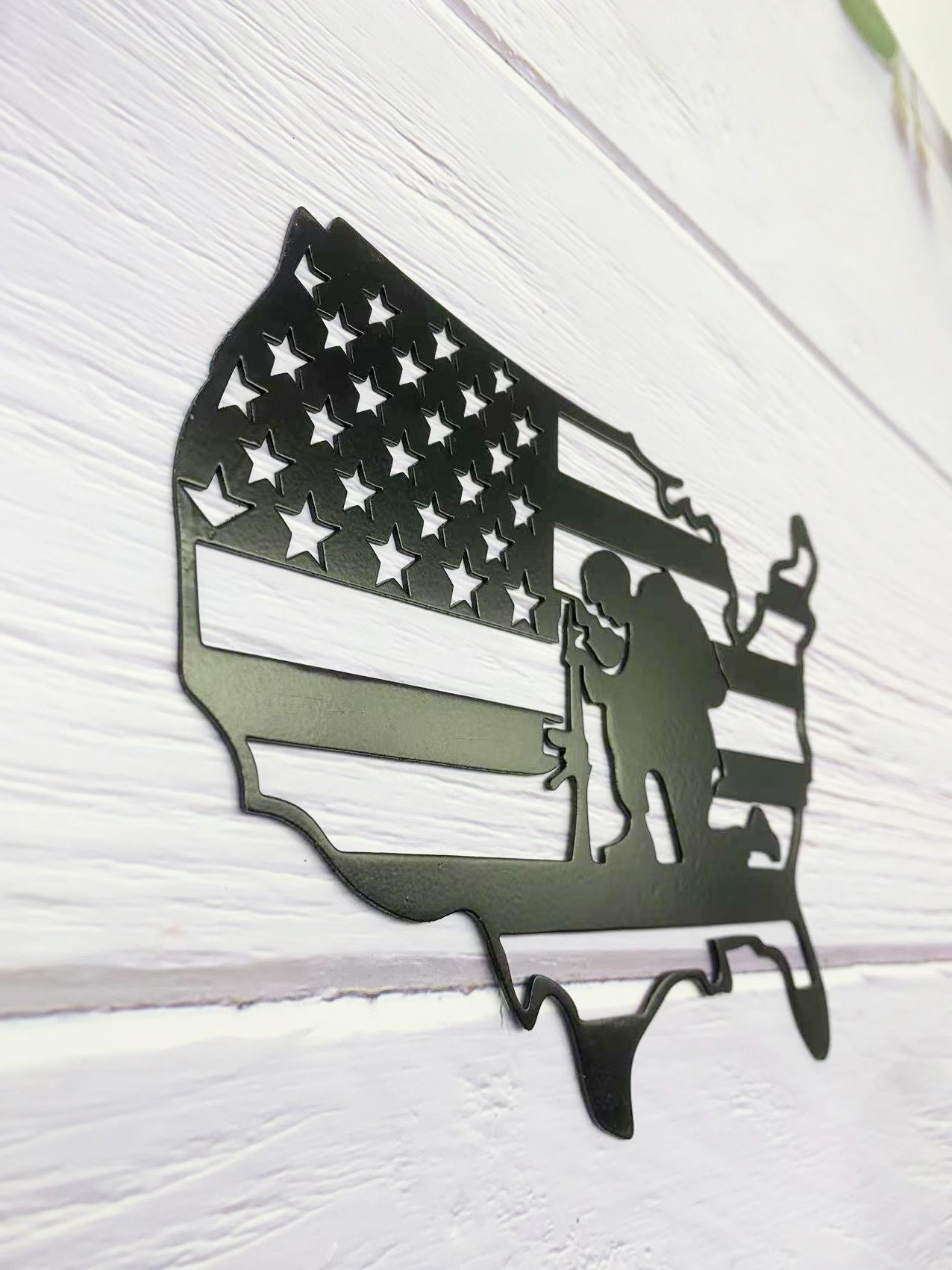 Personalized Patriotic Metal Sign Fallen Soldier Display Fallen Soldier ...