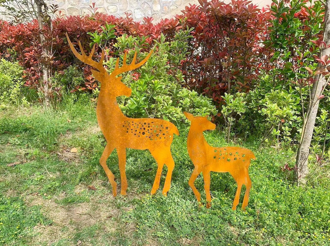 Deer Buck Garden Stake Metal Garden Sign Custom Garden Sign Buck Fawn ...