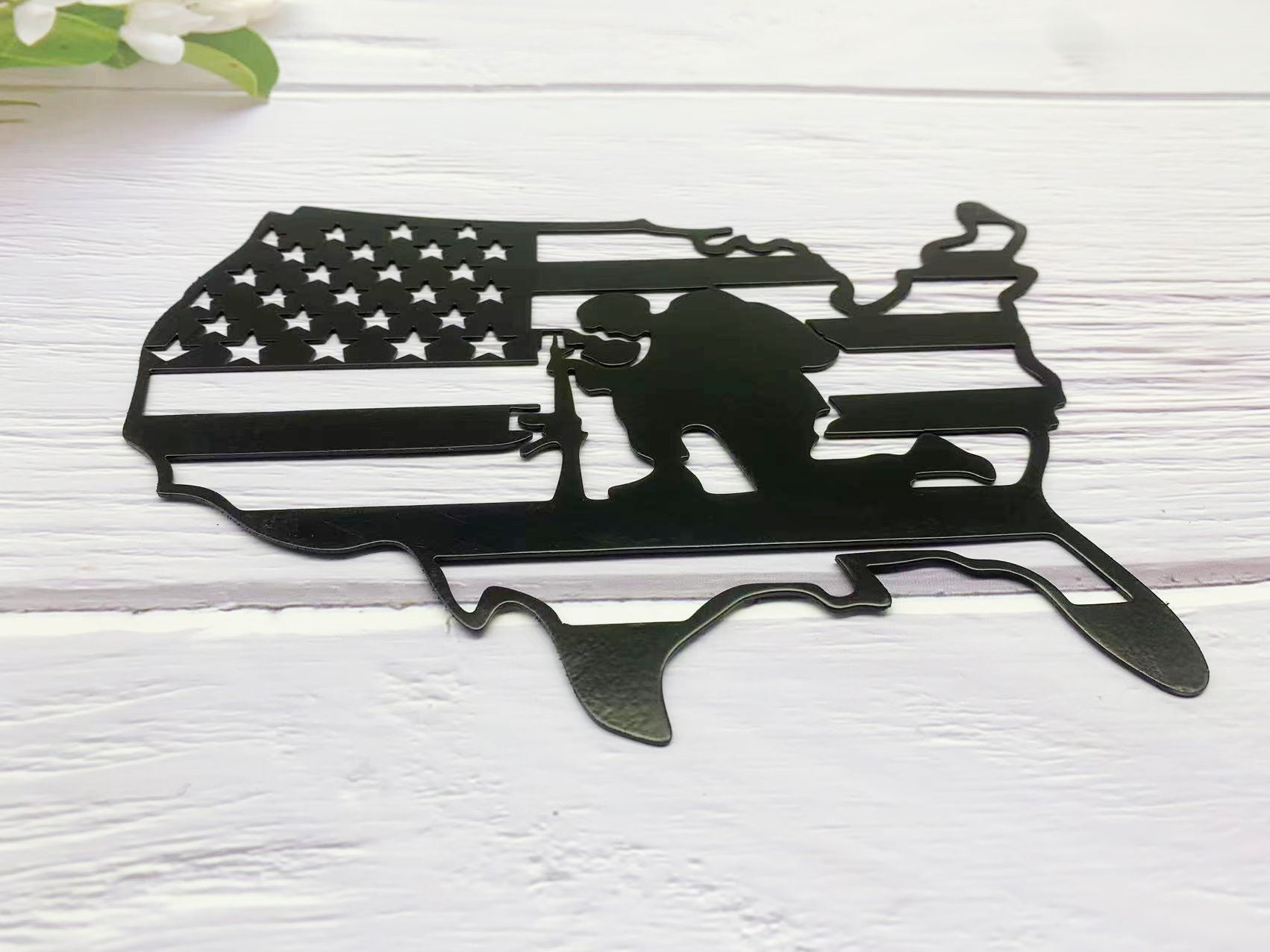 Personalized Patriotic Metal Sign Fallen Soldier Display Fallen Soldier ...