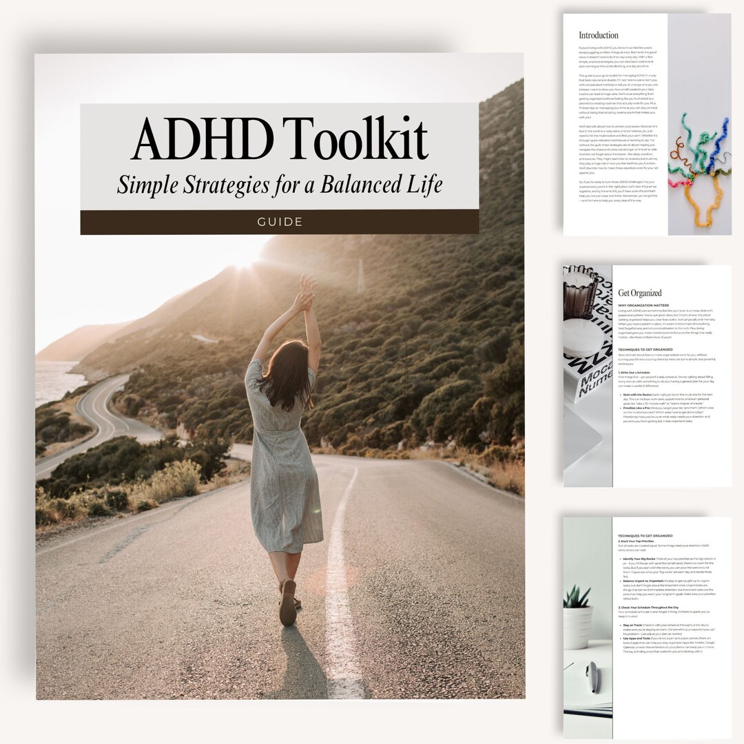 ADHD Toolkit Guide: Simple Strategies, Therapy Tools & Journal for ...