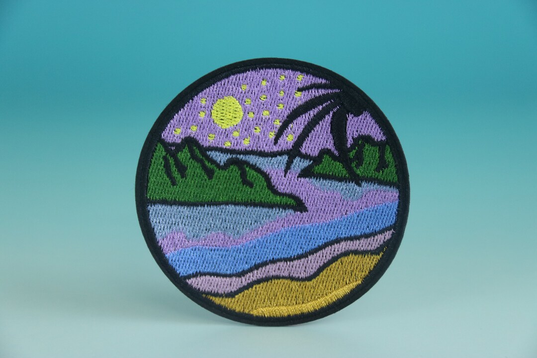 Beach Patch, Summer Patch, Iron on Patch, Embroidered Patch, Aesthetic ...