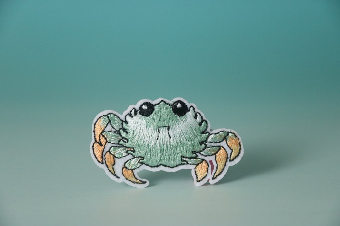 Baby Crab Patch, Iron on Patch, Embroidered Patch, Aesthetic Patch ...