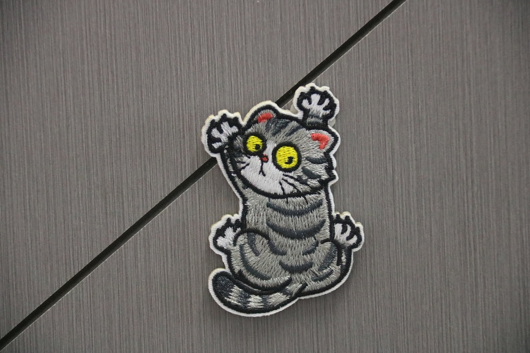 Cat Climbing Patch, Kitty Patch, Cute, Iron on Patch, Embroidered Patch ...