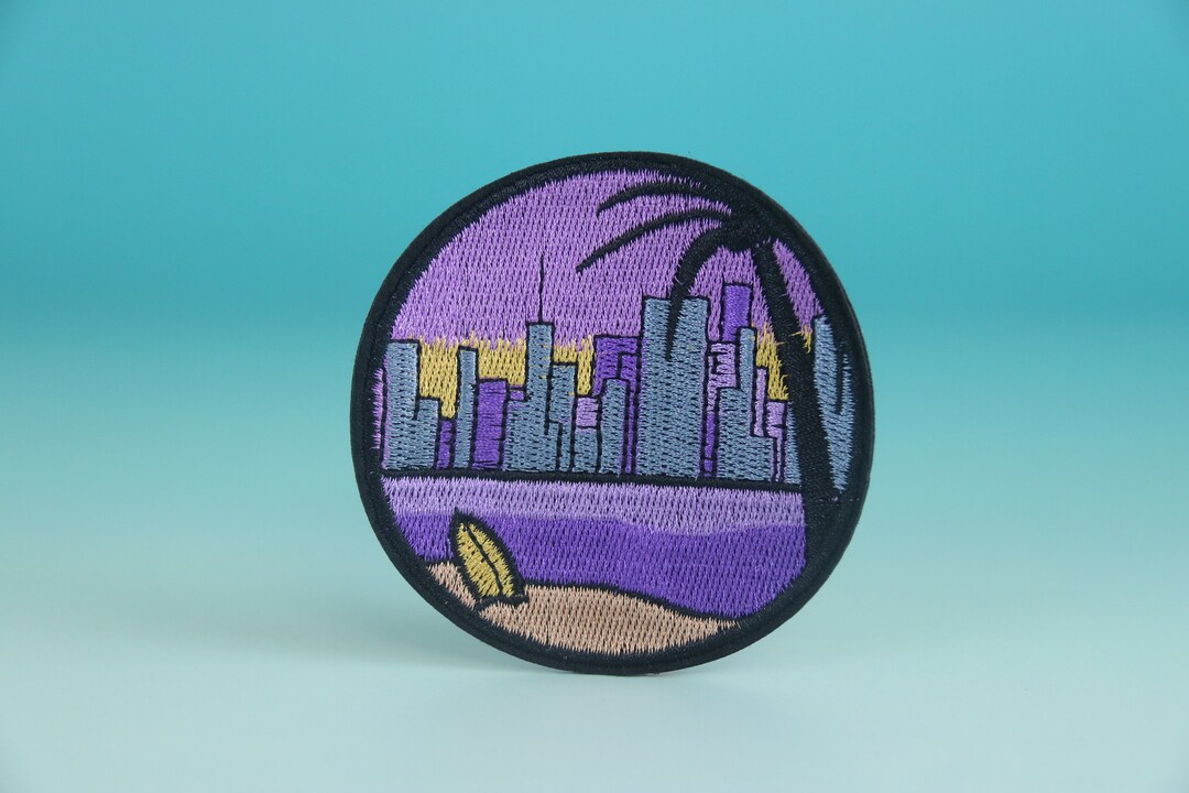 Miami Patch, Beach Patch, Iron on Patch, Embroidered Patch, Aesthetic ...