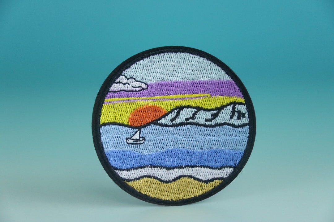 Beach Patch, Outdoor Patch, Sailing Patch, Iron on Patch, Embroidered ...