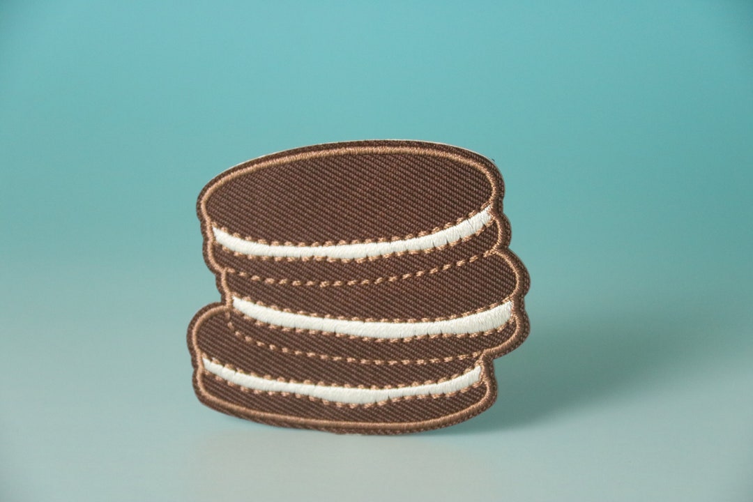 Biscuit Patch, Cookie Patch, Oreo Patch, Iron on Patch, Embroidered ...