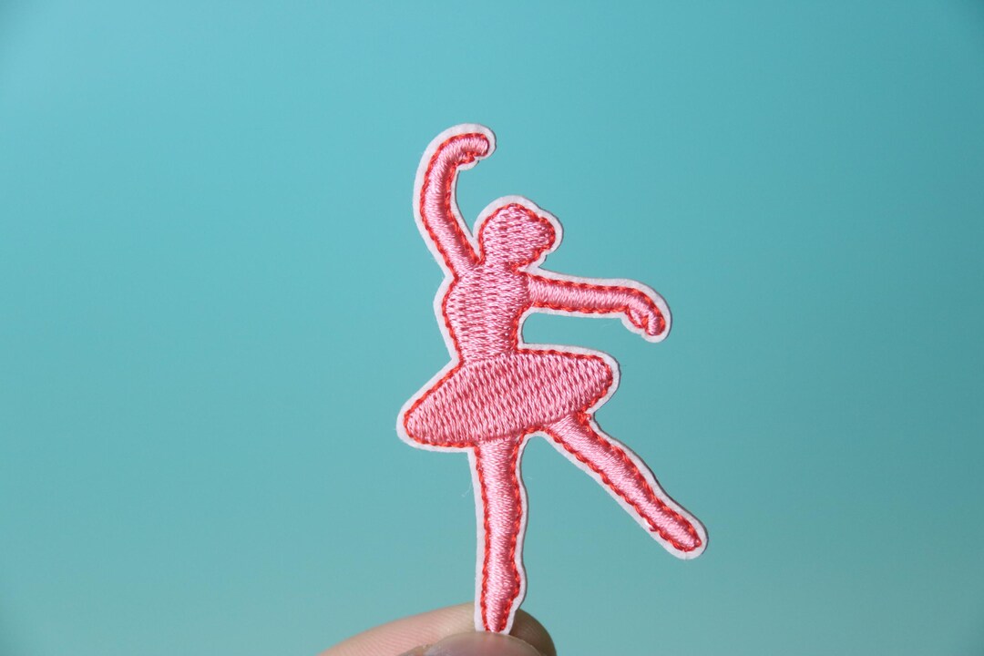 Ballet Patch, Dancing Patch, Pink, Iron on Patch, Embroidered Patch ...