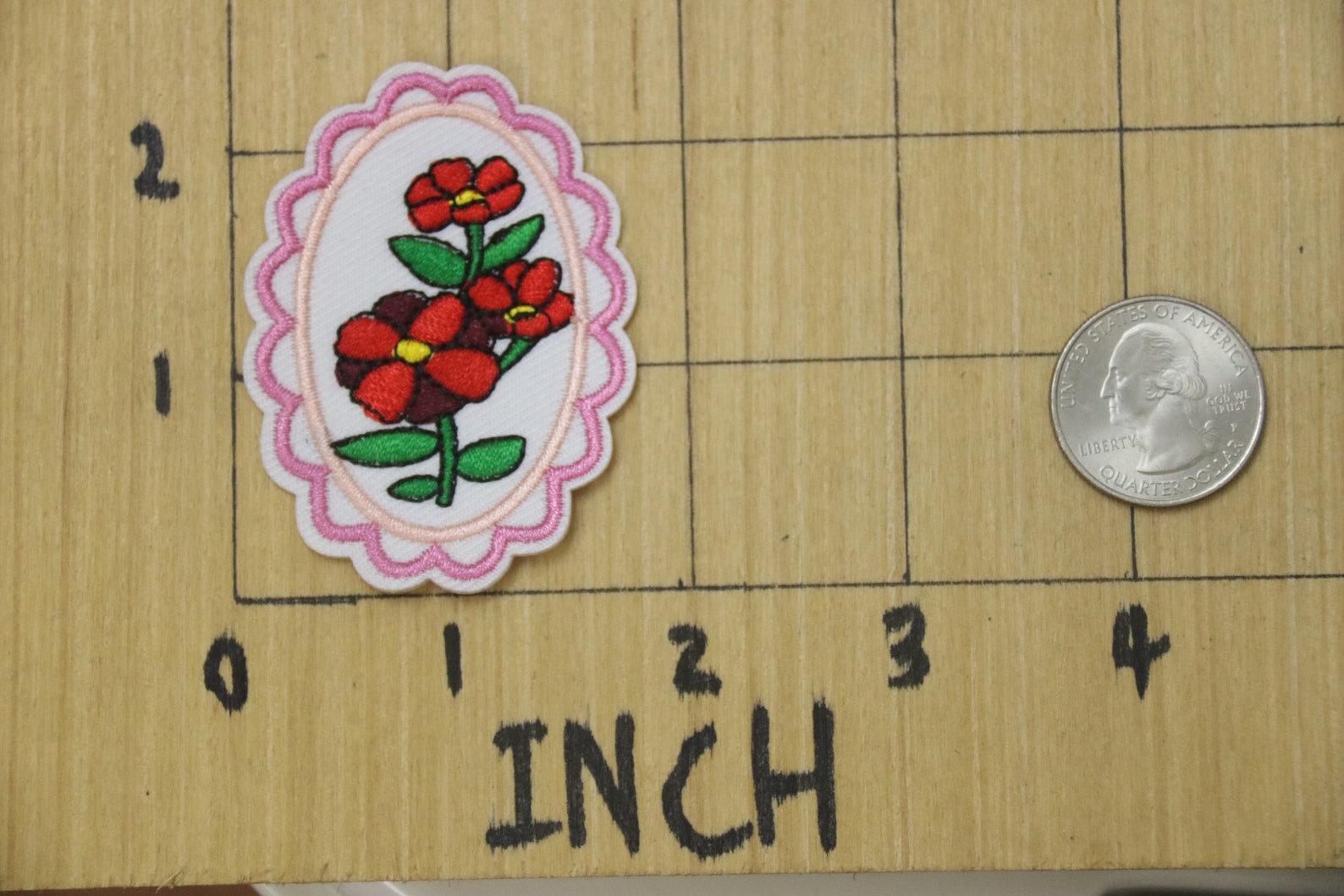 Red Tiny Flower Patch, Daisy Patch, Iron on Patch, Embroidered Patch, Aesthetic Patch, Funny ...