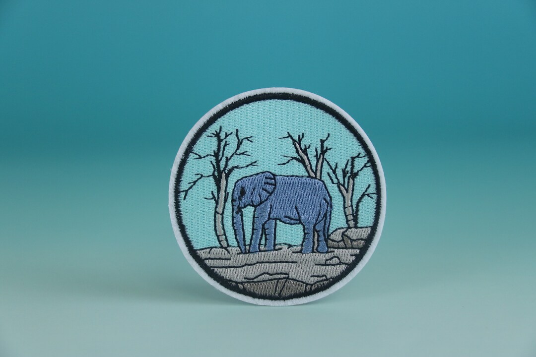 Elephant Badge, Animal Patch, Iron on Patch, Embroidered Patch ...