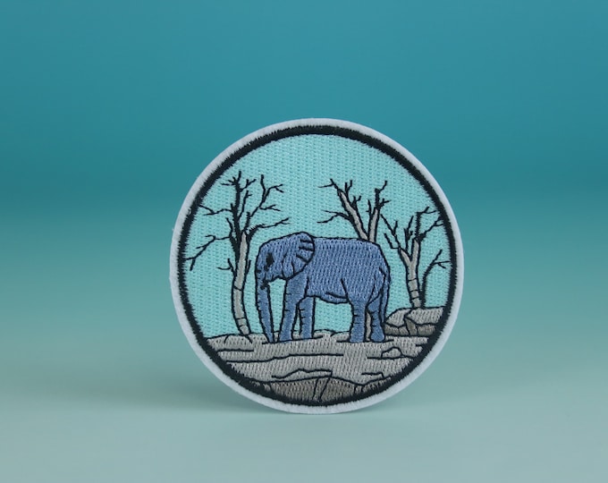 Elephant Badge, Animal Patch, Iron on Patch, Embroidered Patch ...