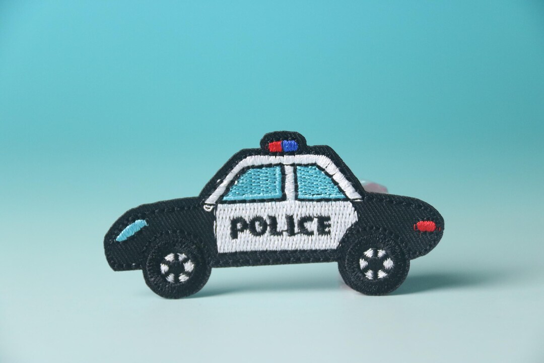 Police Car Patch, Iron on Patch, Embroidered Patch, Aesthetic Patch ...