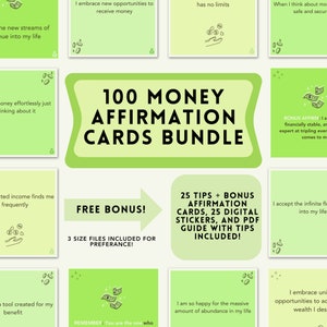 Money Affirmation Cards, Digital Affirmations, Printable - Etsy