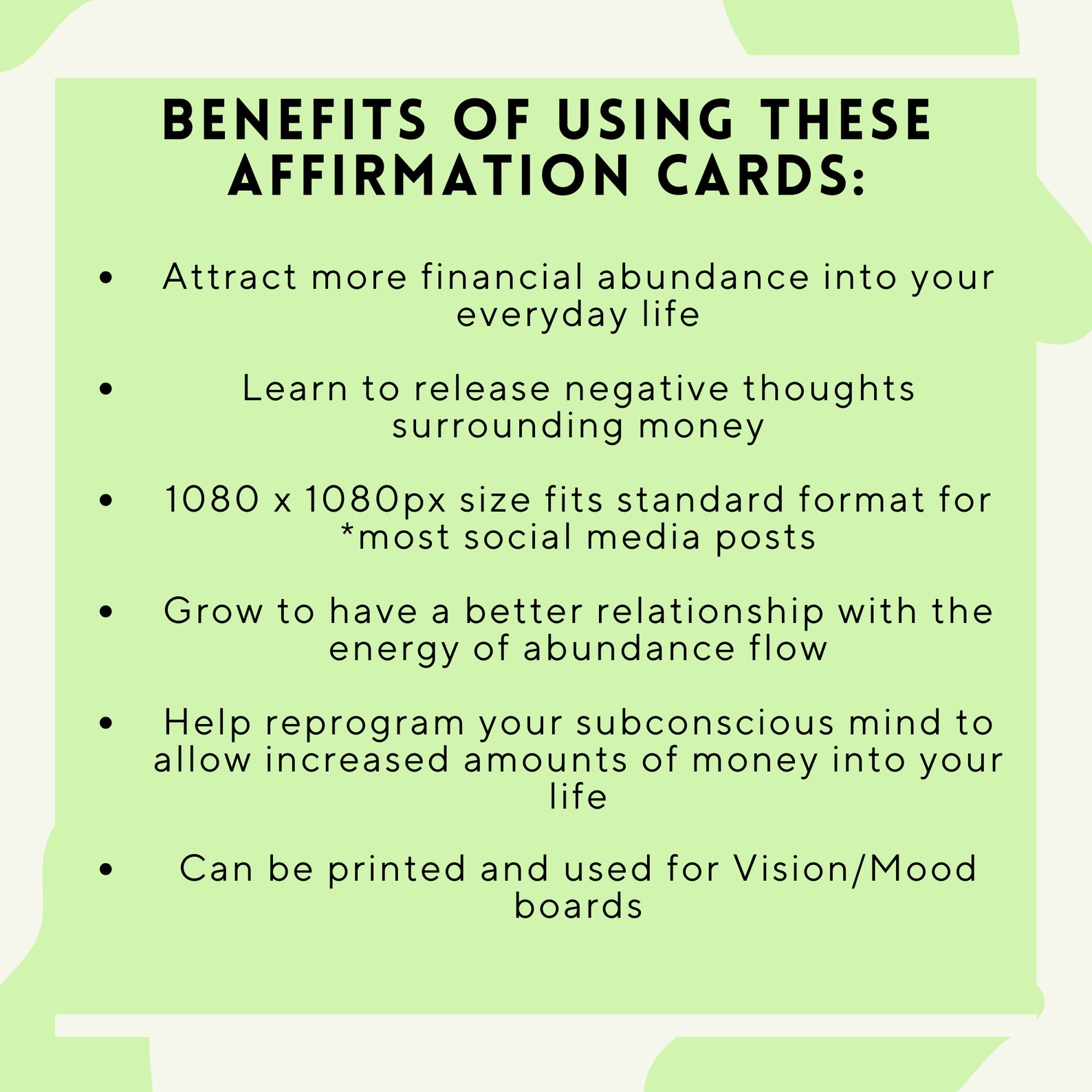 Money Affirmation Cards, Digital Affirmations, Printable - Etsy