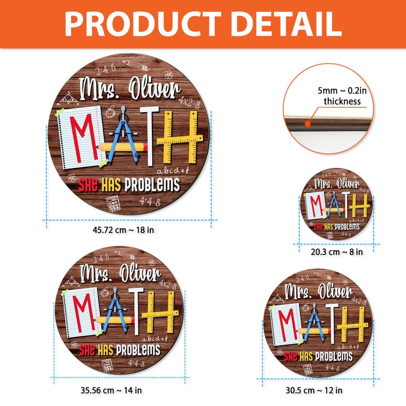 Math Teacher Doorsign, Teacher Name Sign, Classroom Decor, Teacher Door ...