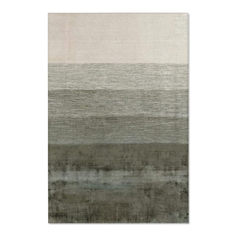Faded Sage Green Area Rugs, Aesthetic Bedroom Carpet, Abstract Dark ...