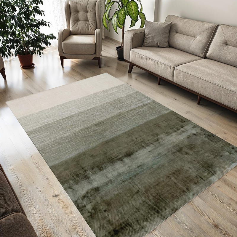 Green Area Rug - Etsy