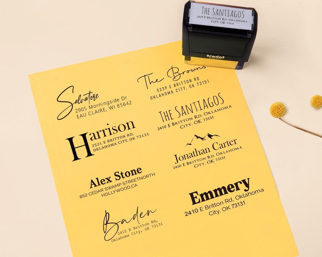 Personalized Self-inking Return Address Stamp - Custom Rubber Home ...