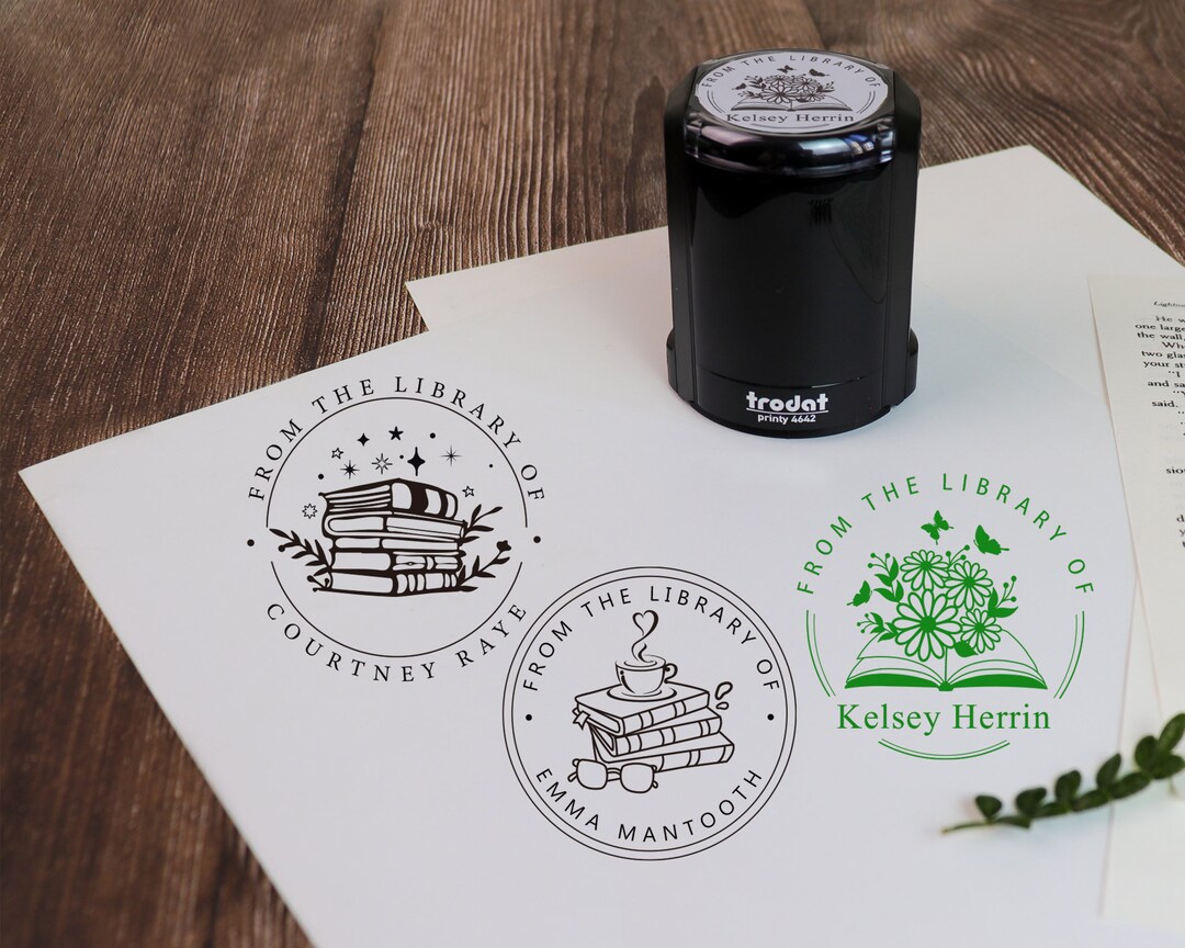 Personalized Book Stamp/from the Library of Stam/custom Library Book ...