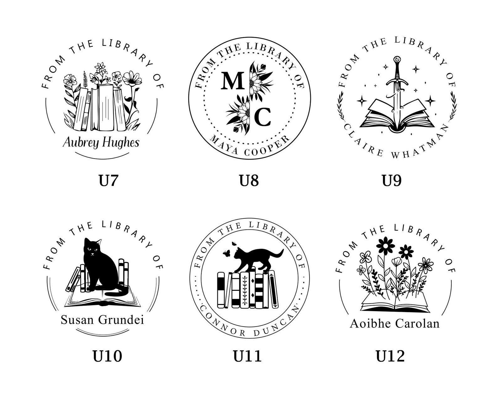 Personalized Book Embosser/custom Book Stamp/from the Library of Book ...