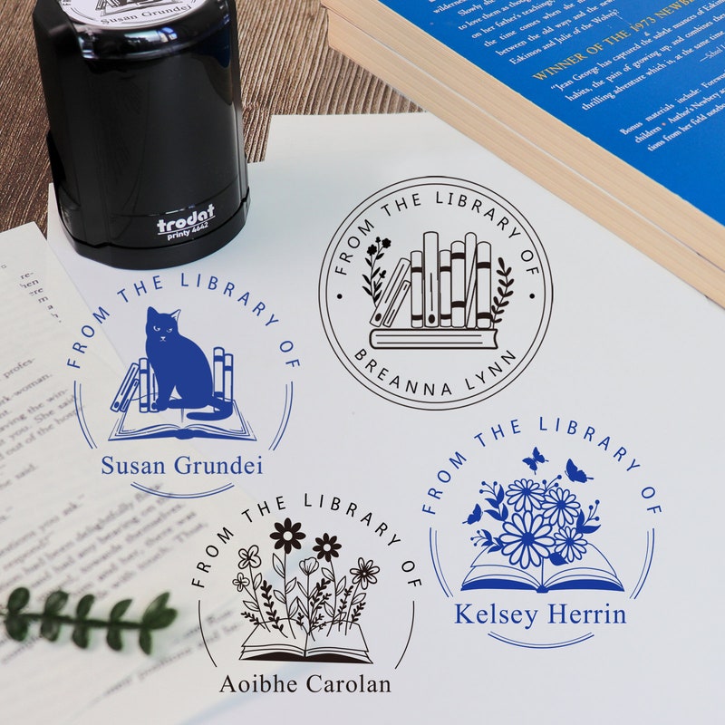 Personalized Book Stamps - Etsy
